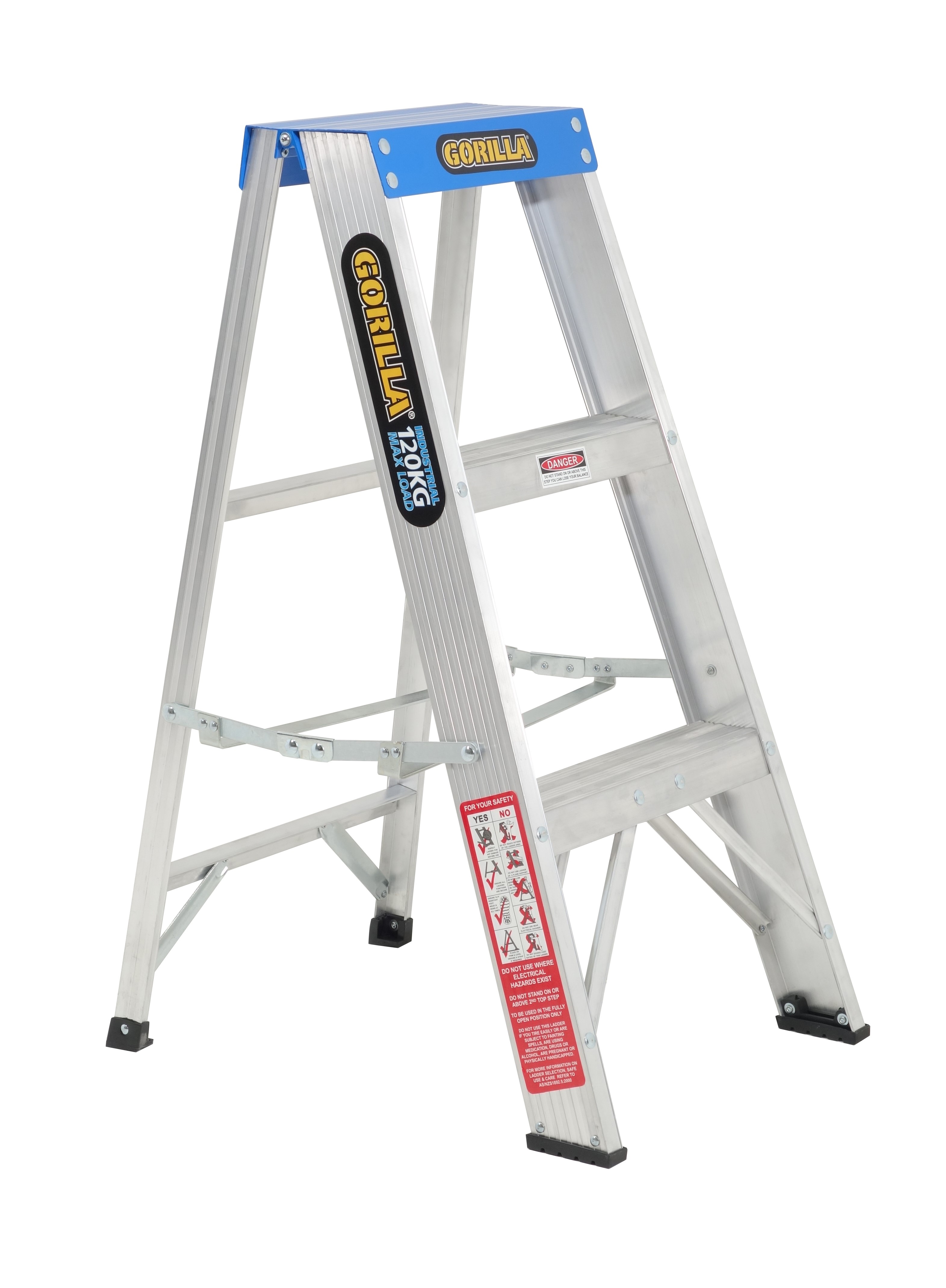 GORILLA Aluminium Single Sided Step 0.9 m - 120 kg - Industrial Rated