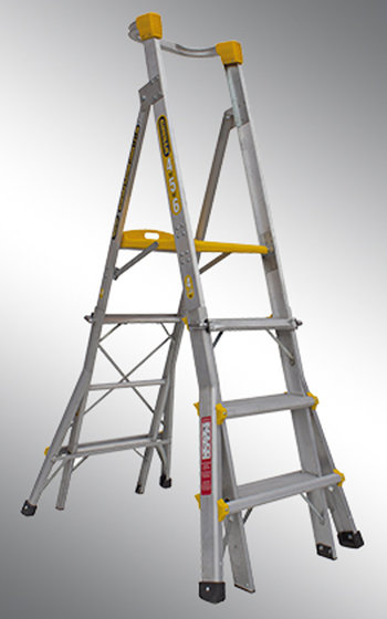 GORILLA Height Adjustable Platform Ladder 1.2m - 1.8m - Adjustable ...